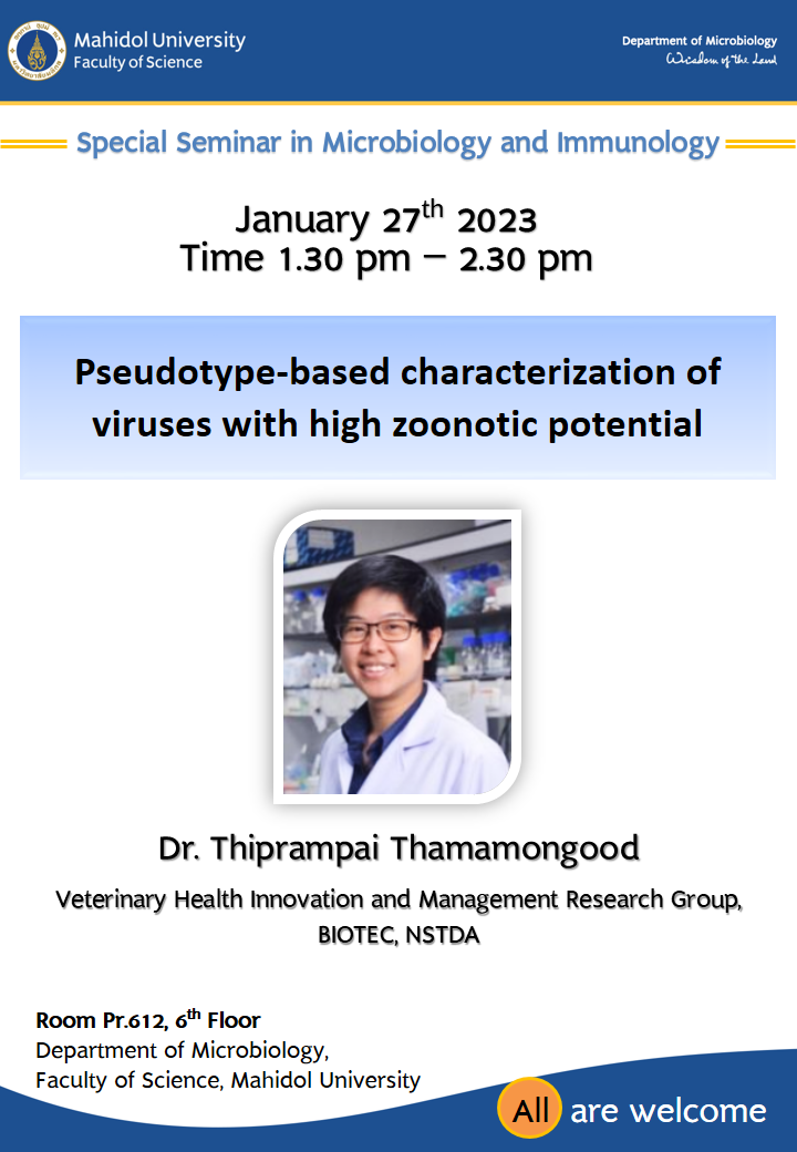 Special Seminar in Microbiology and Immunology – Department of Microbiology